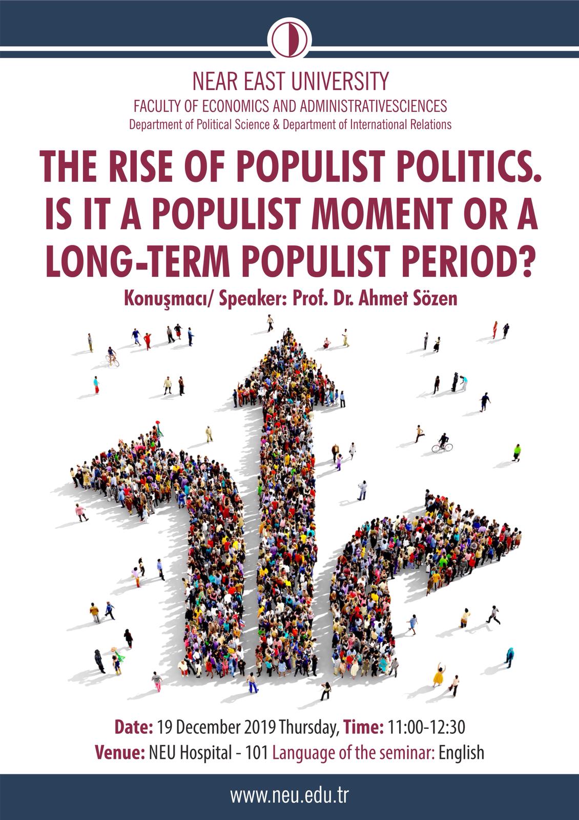 Invitation to seminar entitled “The Rise of Populist Politics” – YDÜ ...